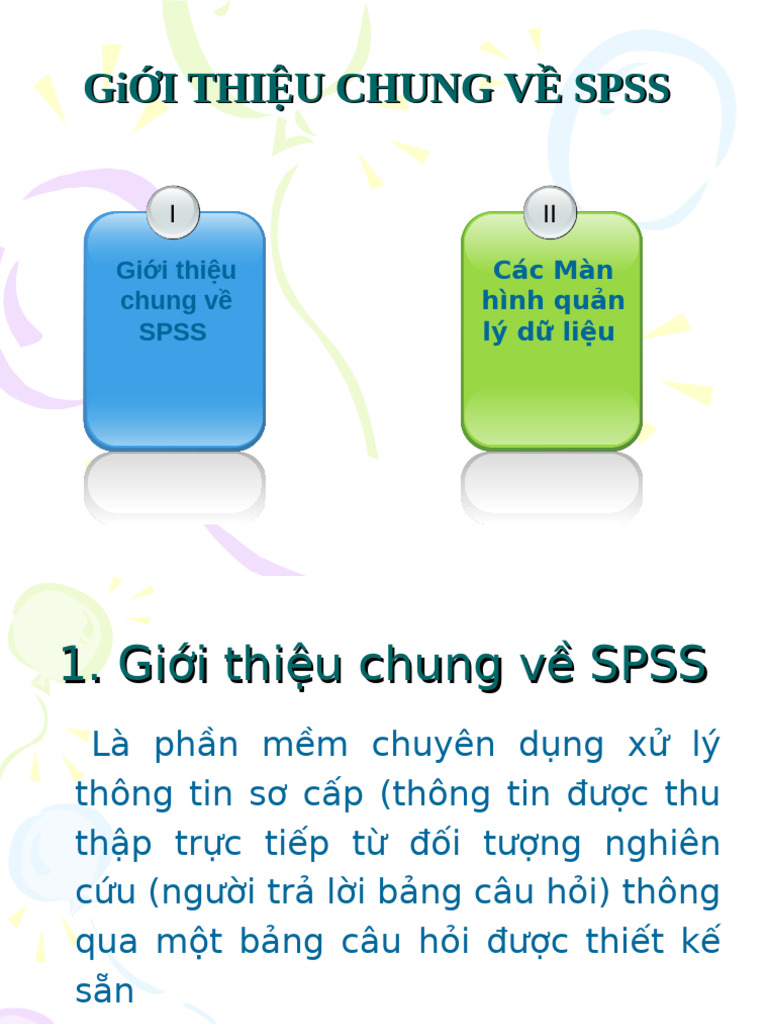 Gioi Thieu Ve Cac Man Hinh Cua SPSS | PDF