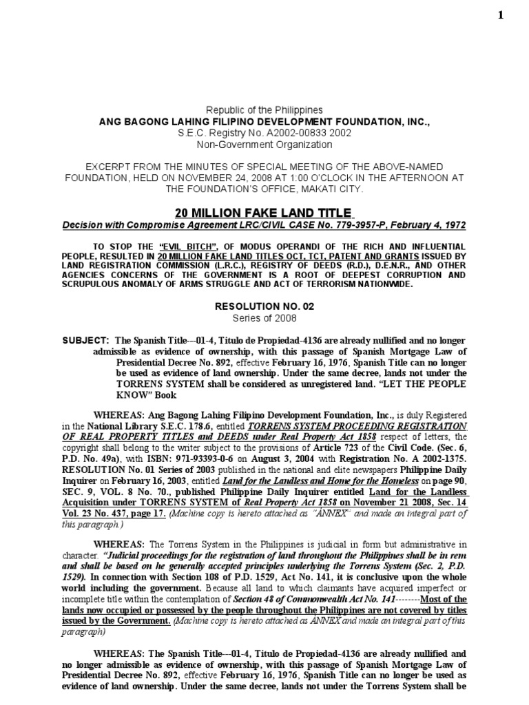 20M Fake Land Title | PDF | Real Property | Supreme Courts