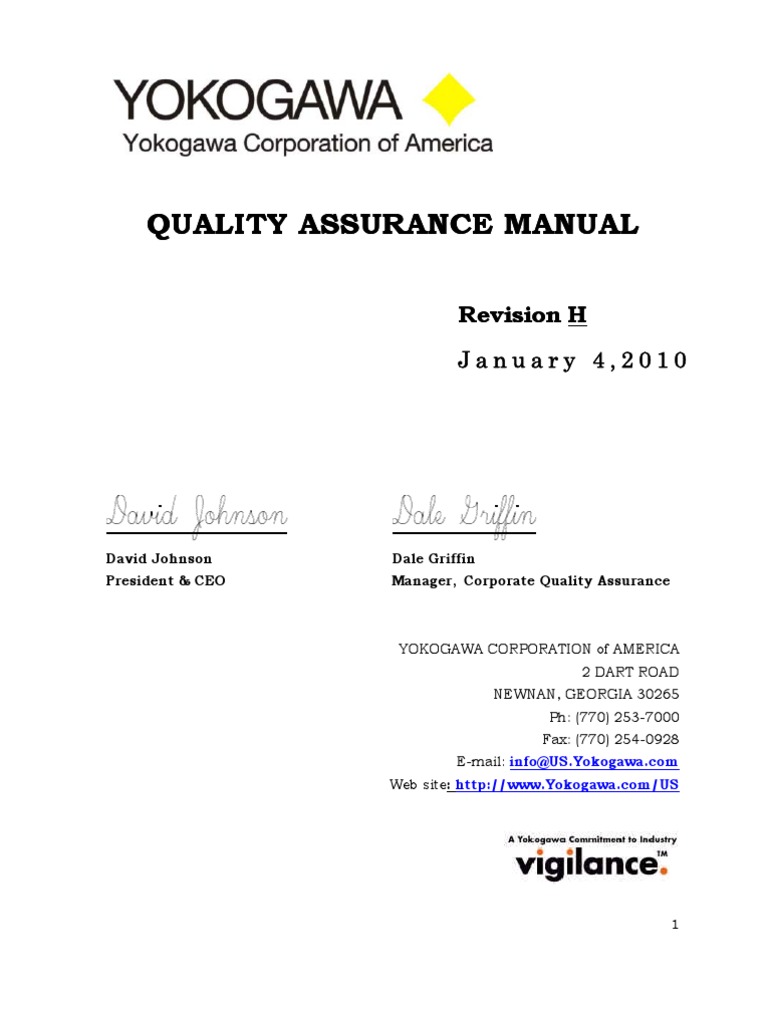 YCA QA Manual Rev H | PDF | Quality Management System | Verification ...