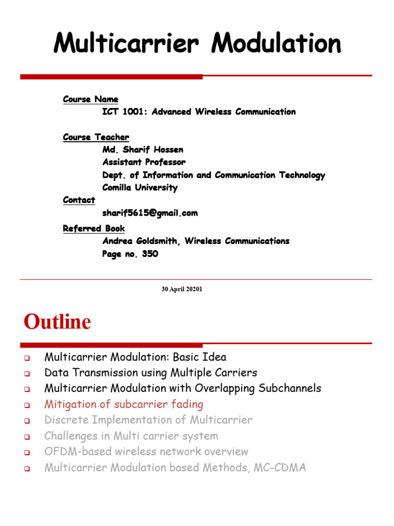 MulticarrierNon and Overlapping | PDF