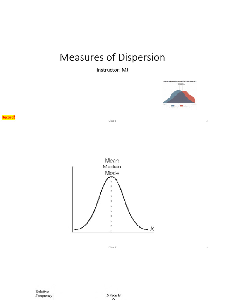 20250917measures of Dispersion & The Normal Curve | PDF | Probability ...
