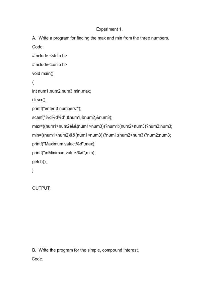 Lab Program | PDF