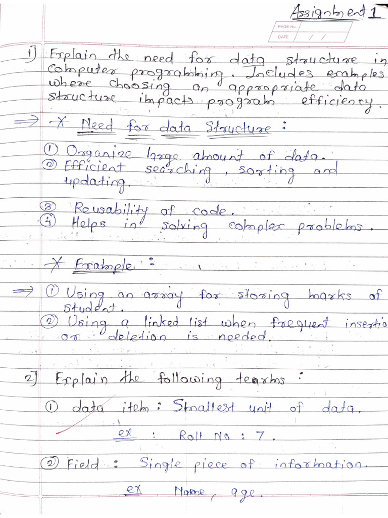 DSA Assignment 1 &2... | PDF