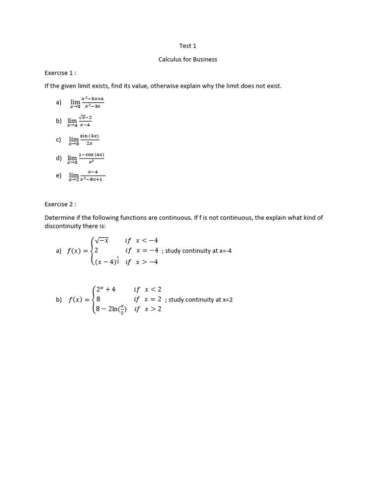 Test Summer Term | PDF