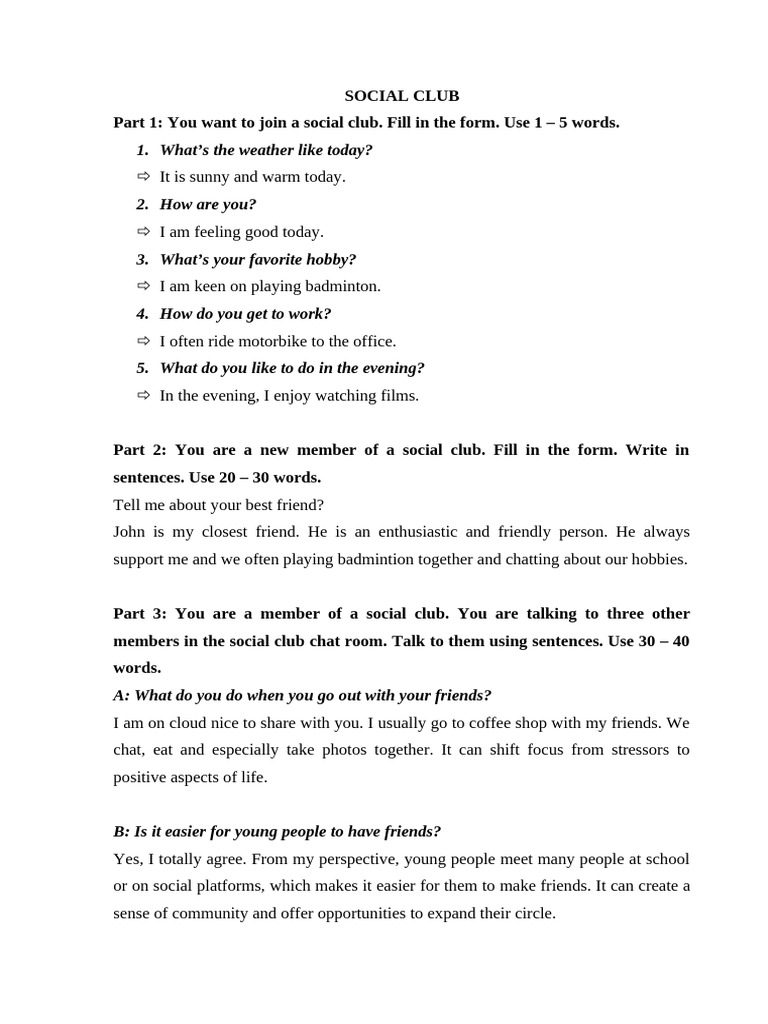 Social Club | PDF