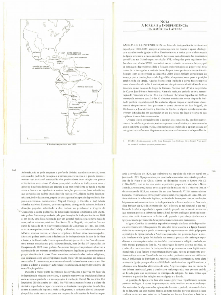 História Da America Latina - Da Independência Até 1870 3 3 - Leslie ...