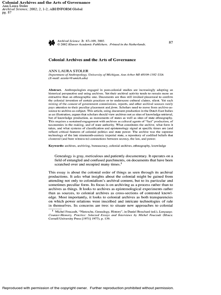 Colonial Archives and Governance Arts | PDF | Copyright | Business Law