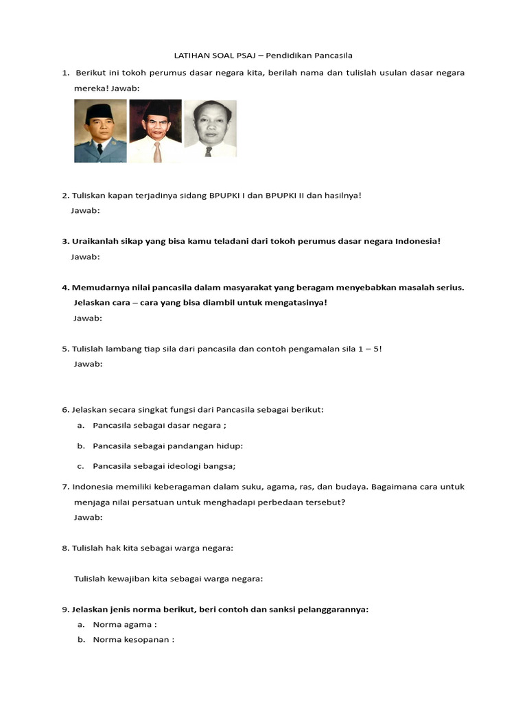 Latihan Soal Psaj PPKN | PDF
