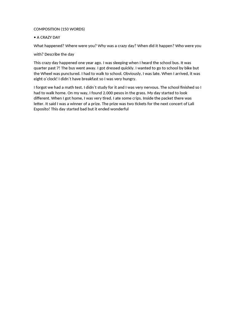 A Crazy Day | PDF