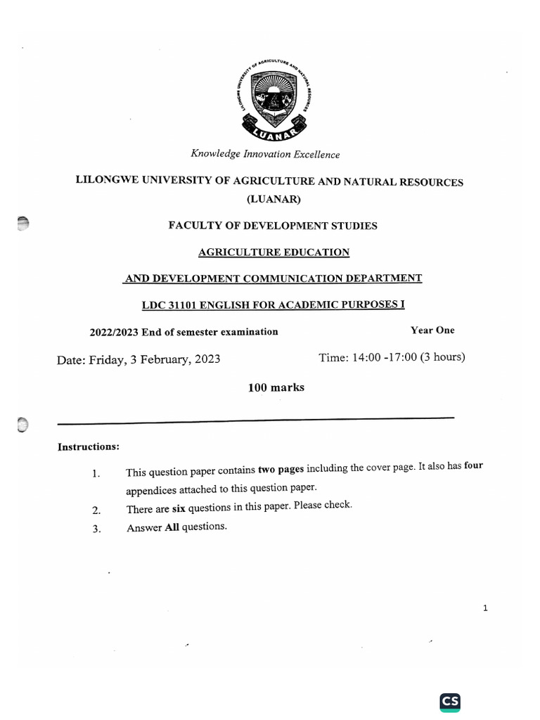 LDC Past Papers | PDF