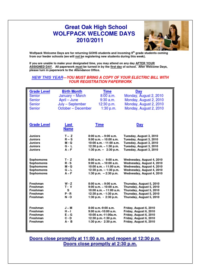 Welcome Wolfpack Days | PDF | Language Arts & Discipline | Foreign ...