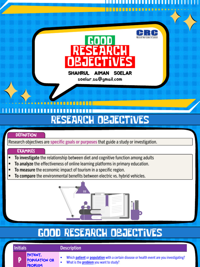Research Objectives and Study Designs Guide | PDF | Statistical ...