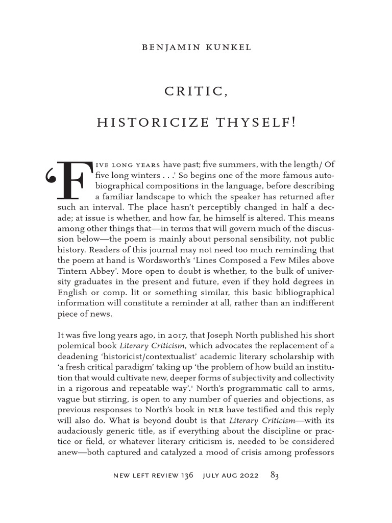 Crisis in Academic Literary Studies | PDF | Bourgeoisie | Aesthetics