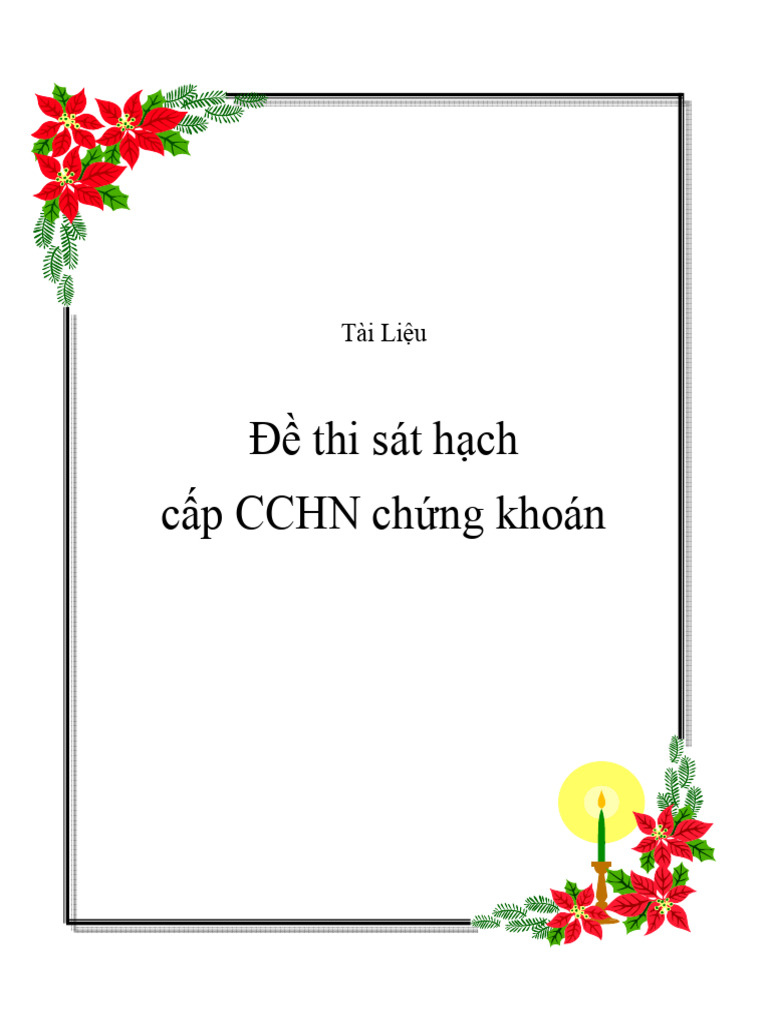 [123doc] Tai Lieu de Thi Sat Hach Cap Cchn Chung Khoan Ppt | PDF