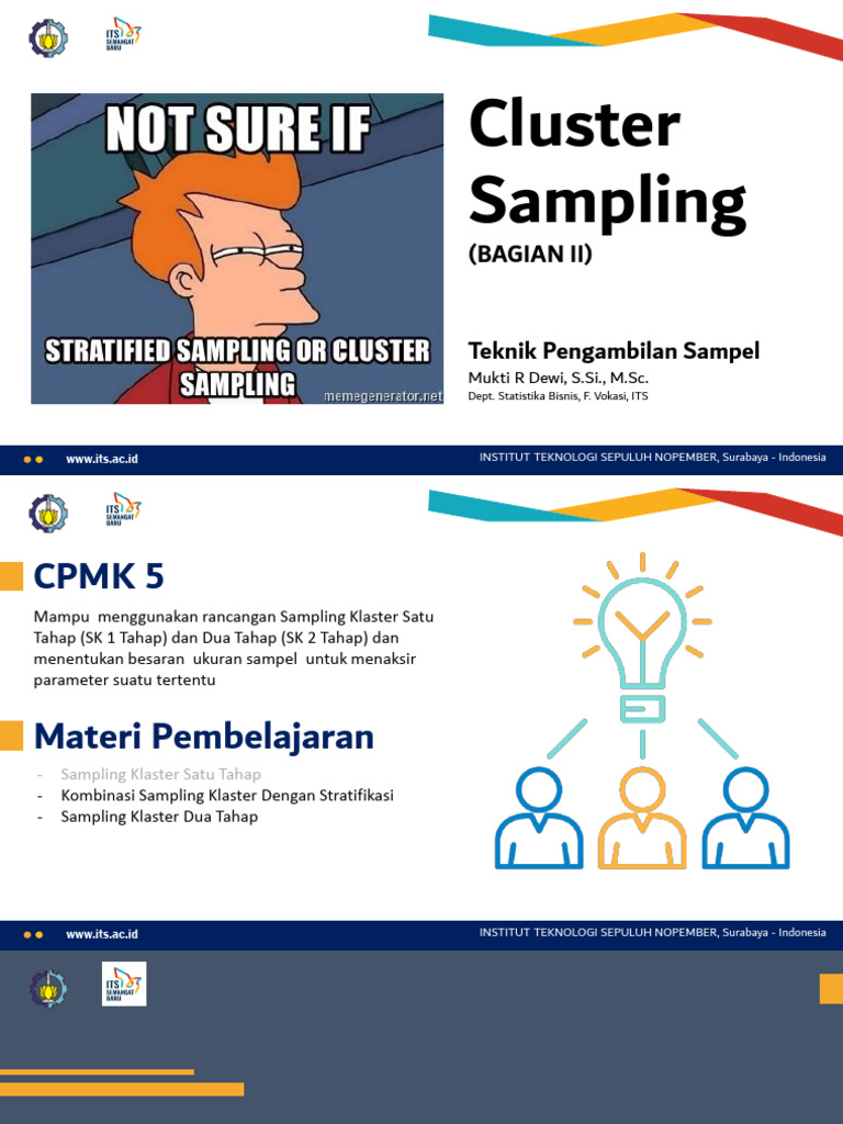 Teknik Sampling Klaster dan Stratifikasi | PDF