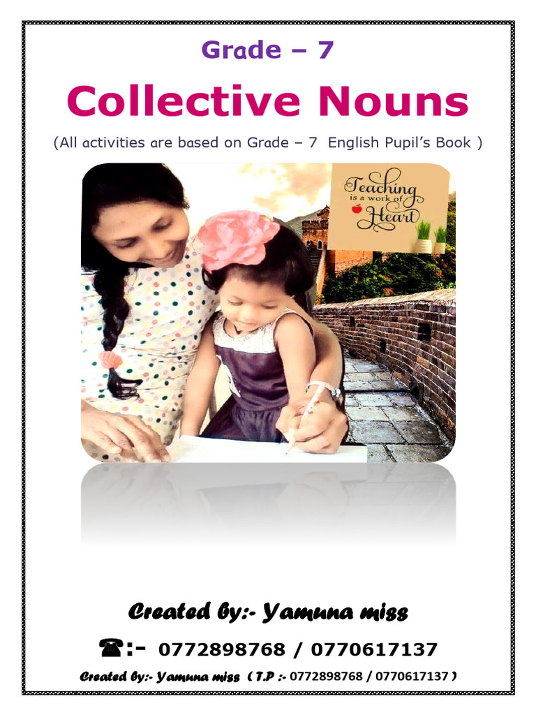 Grade 7 Collective Nouns Worksheet | PDF