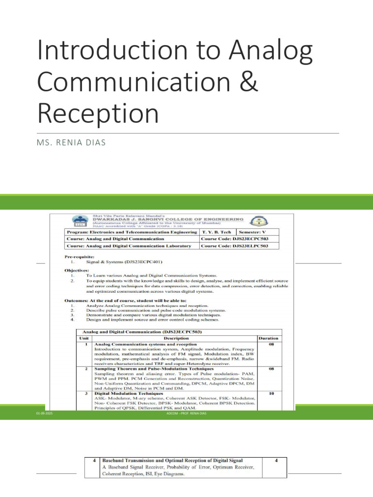 Introduction To Analog Communication & Reception | PDF | Frequency ...