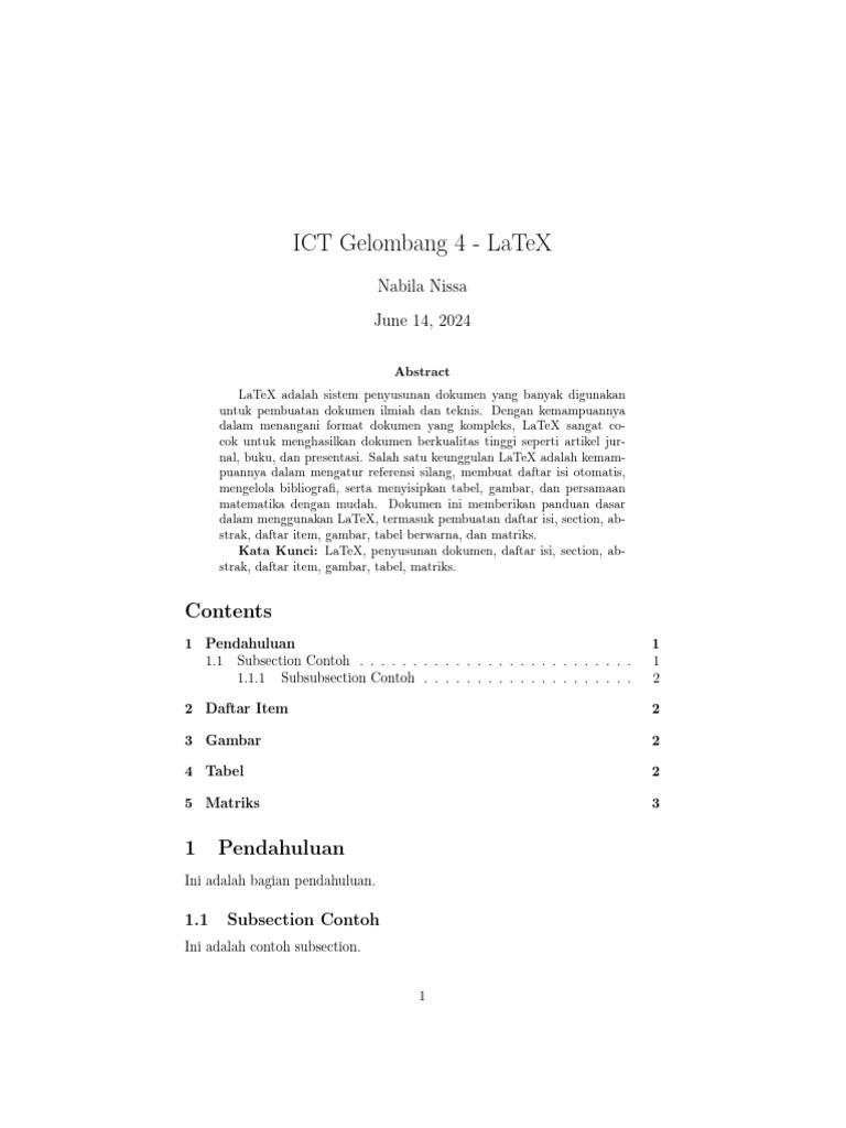 Ict Gelombang 4 Tutorial Latex_hasil | PDF