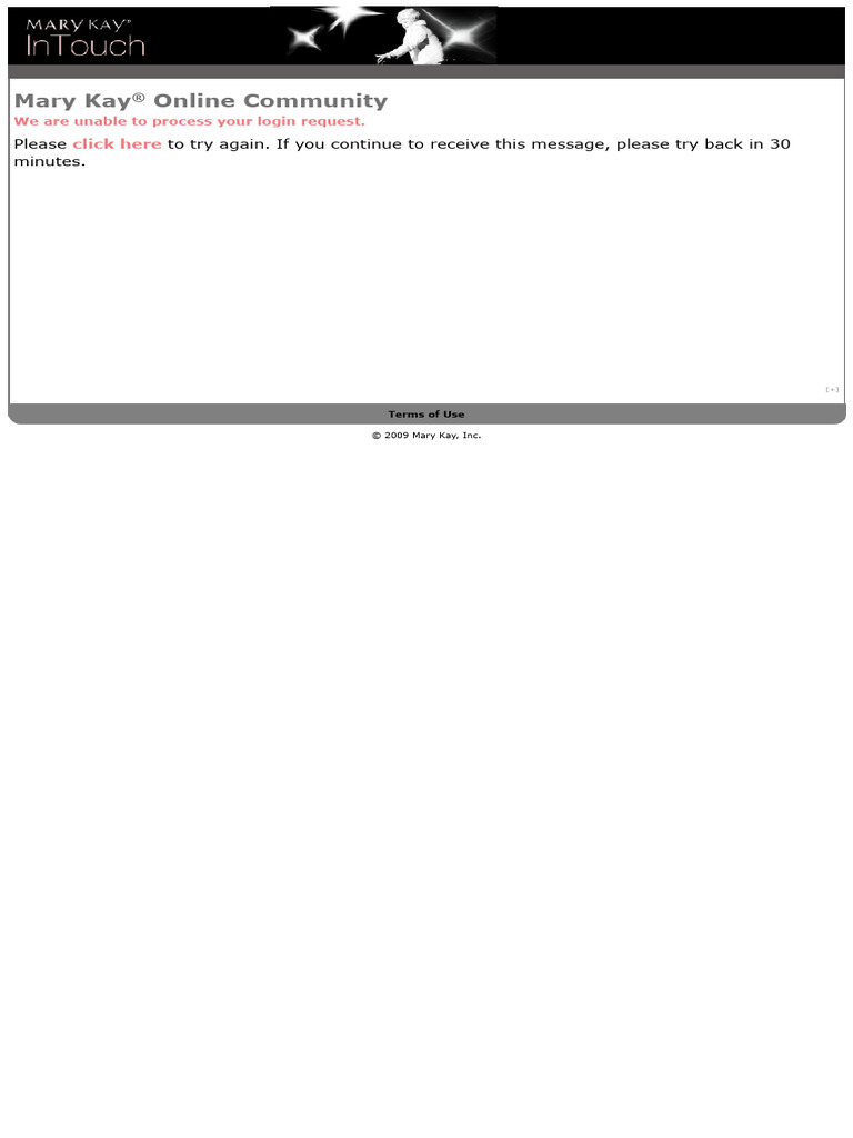 Mary Kay Login Error Message Guide | PDF