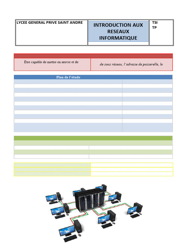 Introduction aux réseaux informatiques TSI | PDF | Adresse IP | Système ...