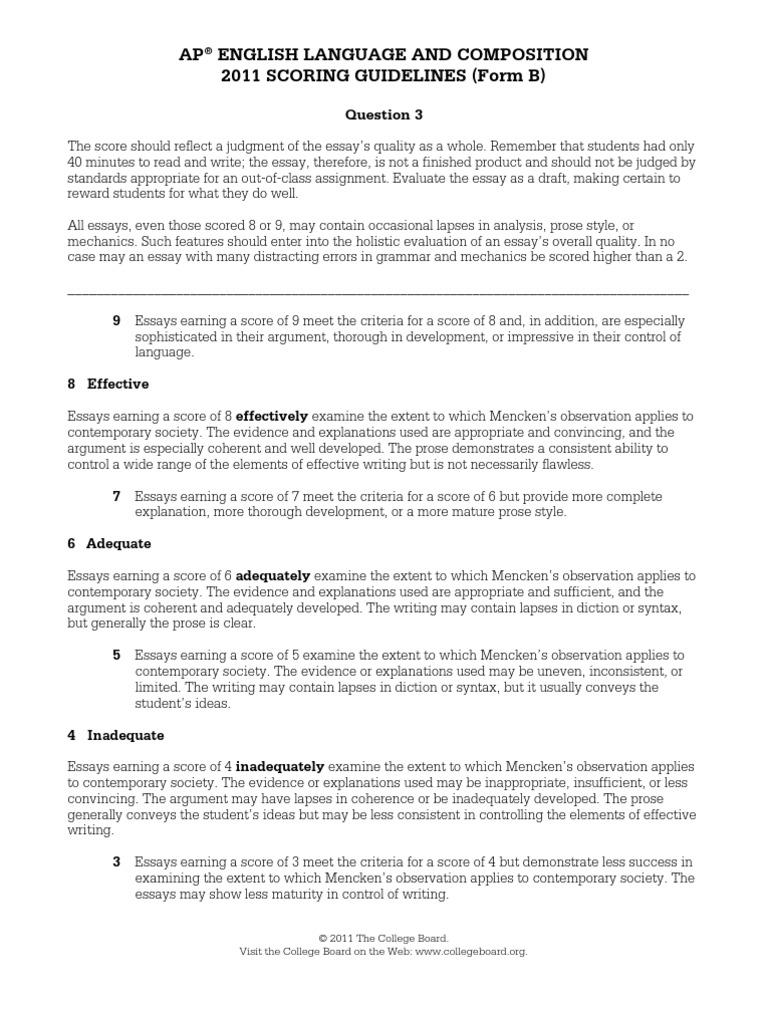 Ap11 English Language Form B q3 | PDF | Essays | Paragraph