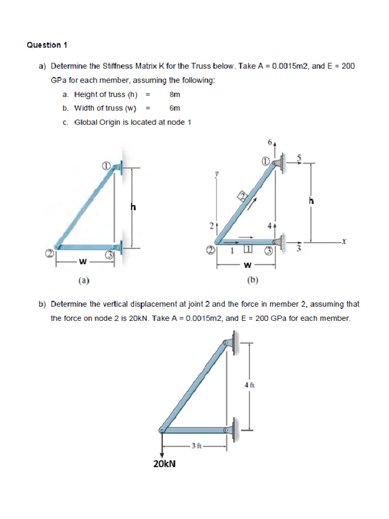 CIV 4115 - Structural Analysis II - Coursework Exa - 250804 - 110645 | PDF
