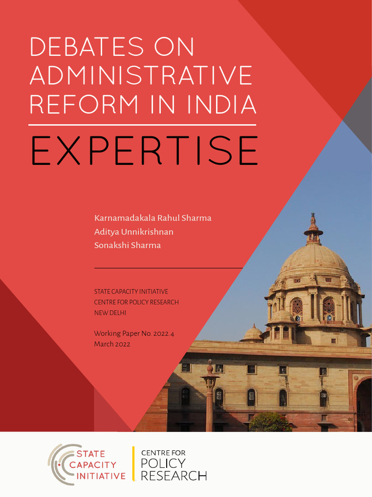 Administrative Reform Debates in India | PDF | Expert | Knowledge