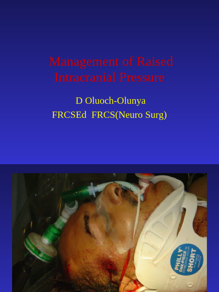 Management of Raised ICP in Head Injury | PDF | Traumatic Brain Injury ...