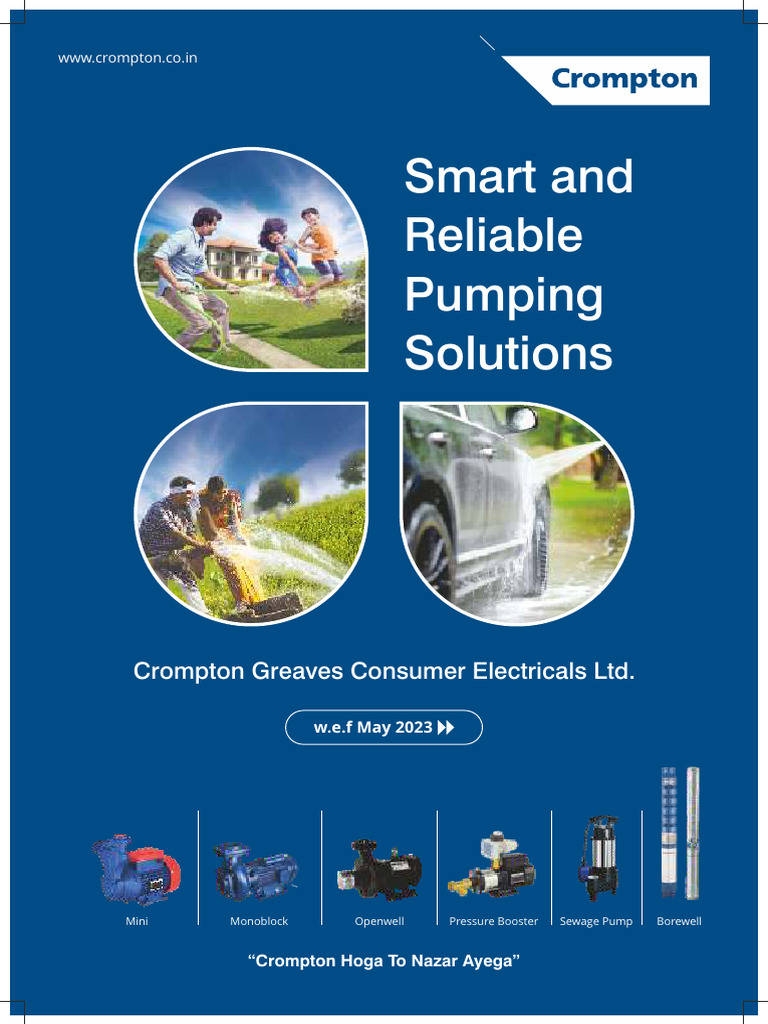 Crompton BS Pumps Overview | PDF | Pump | Pipe (Fluid Conveyance)