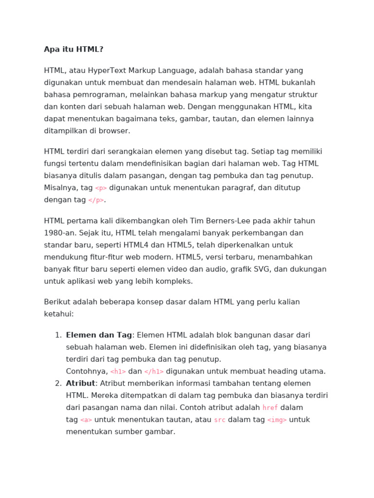 Apa Itu HTML | PDF
