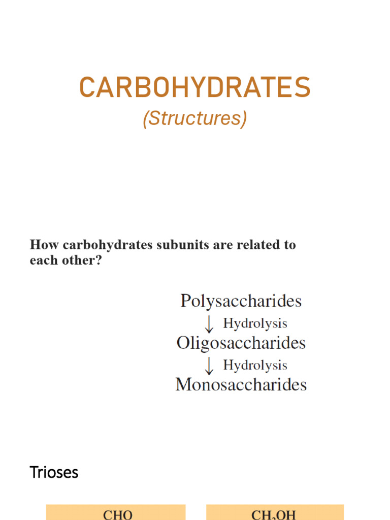 Carbohydrate Structures and Stereochemistry | PDF | Glucose | Chirality ...
