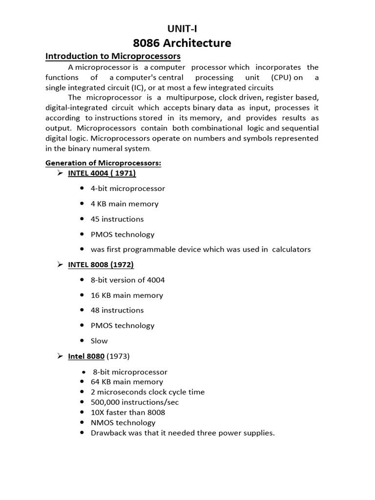 Microprocessors and Microcontrollers-8086 | PDF | Microprocessor | Central Processing Unit
