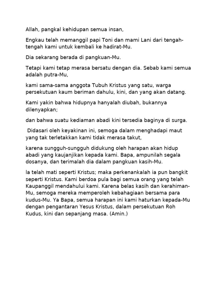 Doa Untuk Papi | PDF