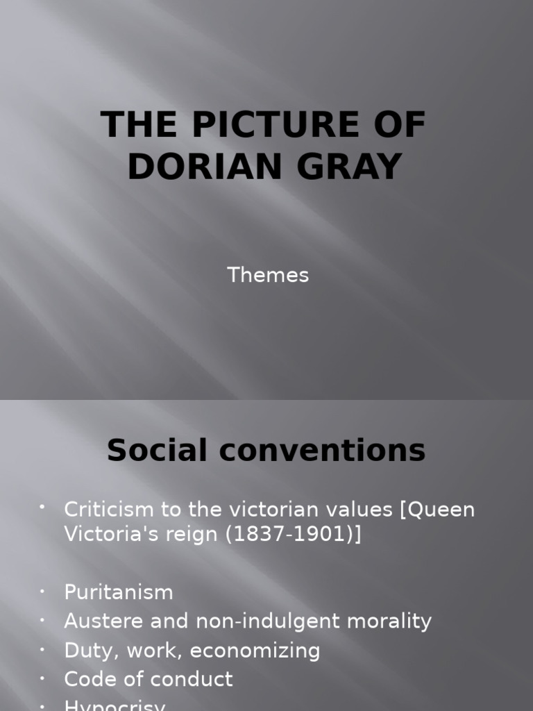 Dorian Gray: Beauty, Morality, and Society | PDF
