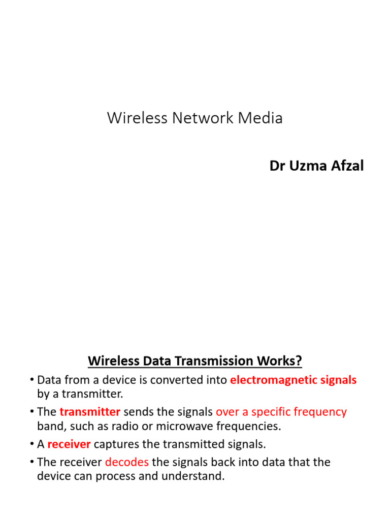 Types of Wireless Transmission Media | PDF | Radio | Microwave