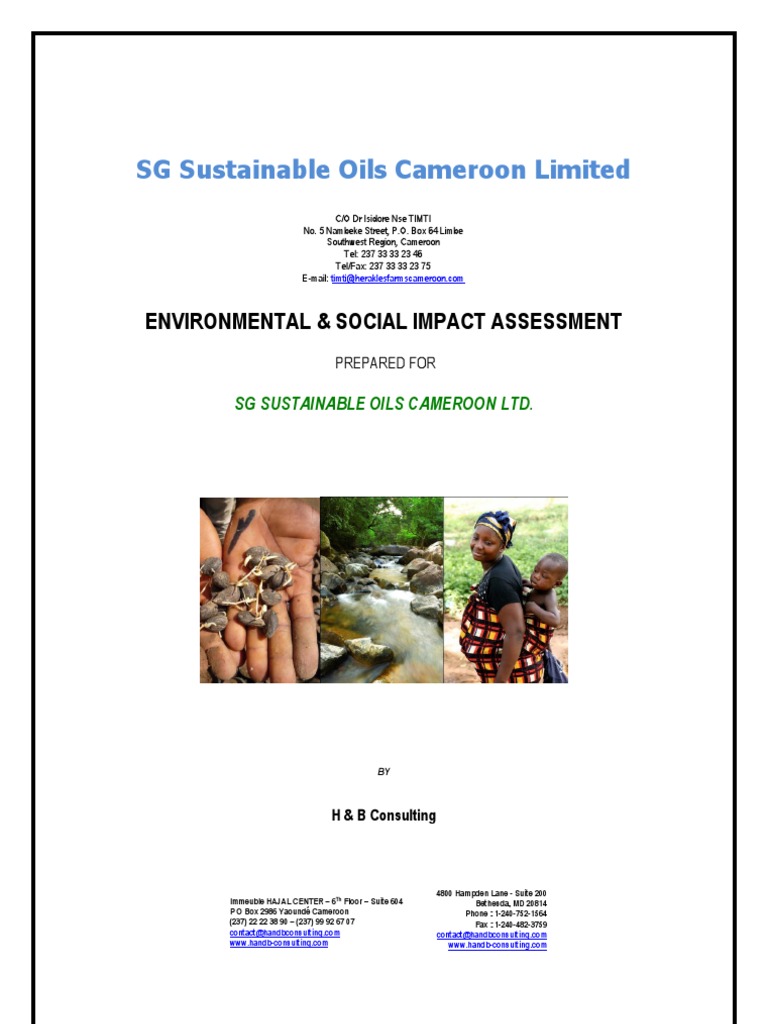 Sgsoc Esia Oils Cameroon Limited | PDF | Waste | Waste Management
