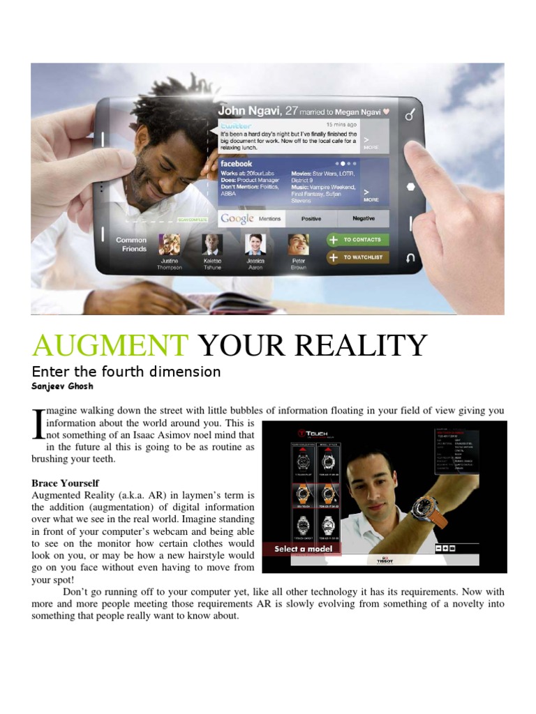 Augment: Your Reality | PDF | Augmented Reality | Computing
