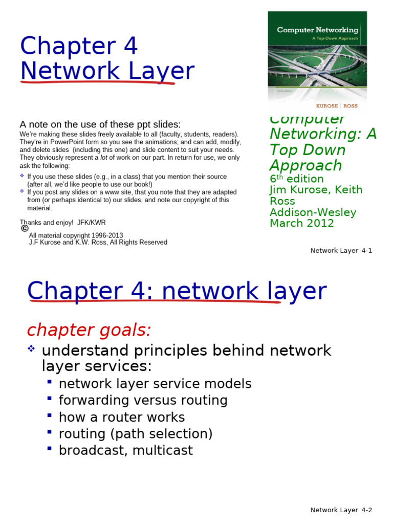 Unit 4 - Network Layer | PDF | Internet Protocols | Computer Network