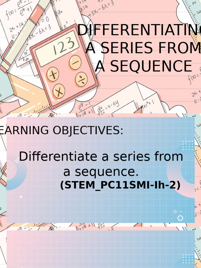 Distinguishing Series from Sequences | PDF