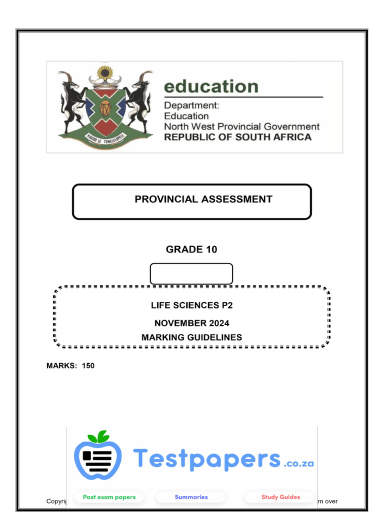 Grade 11 Life Sciences Marking Guide | PDF | Heart Valve | Atrium (Heart)