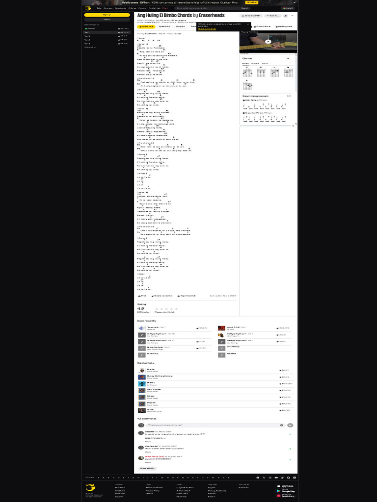 Ang Huling El Bimbo Chords | PDF