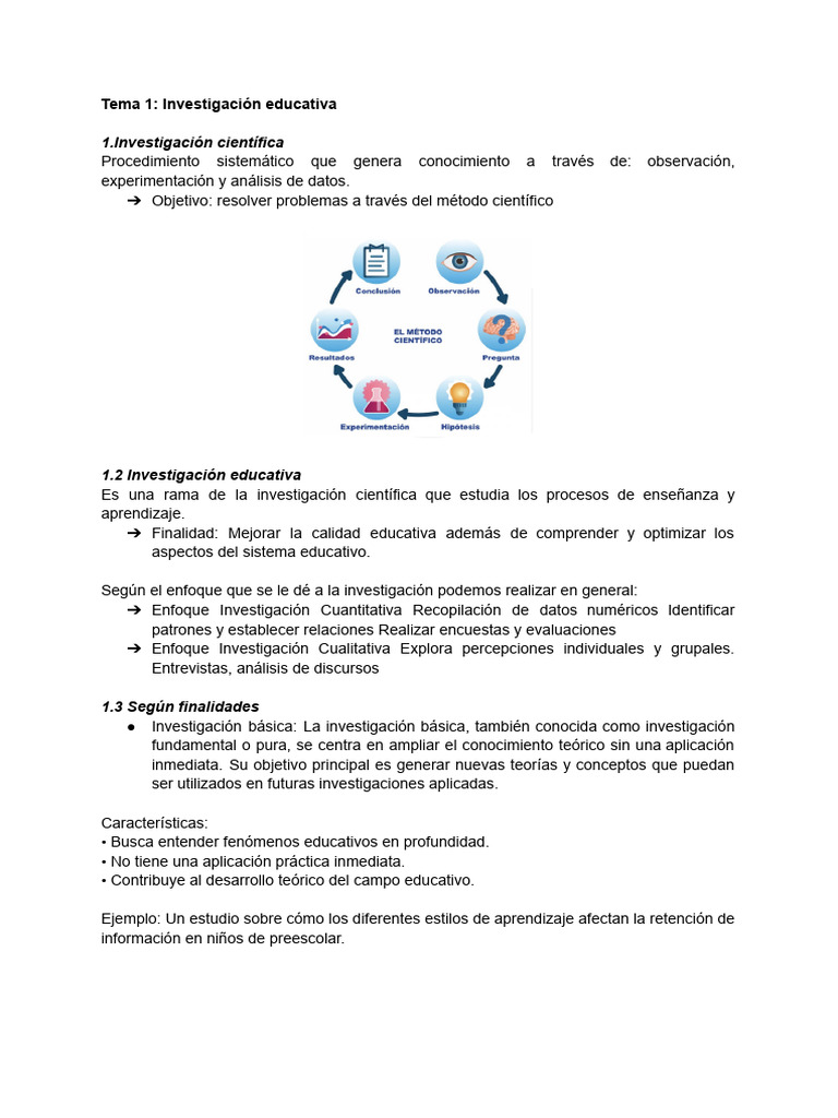 Tema 1 - Metodología | PDF | Experimentar | Datos
