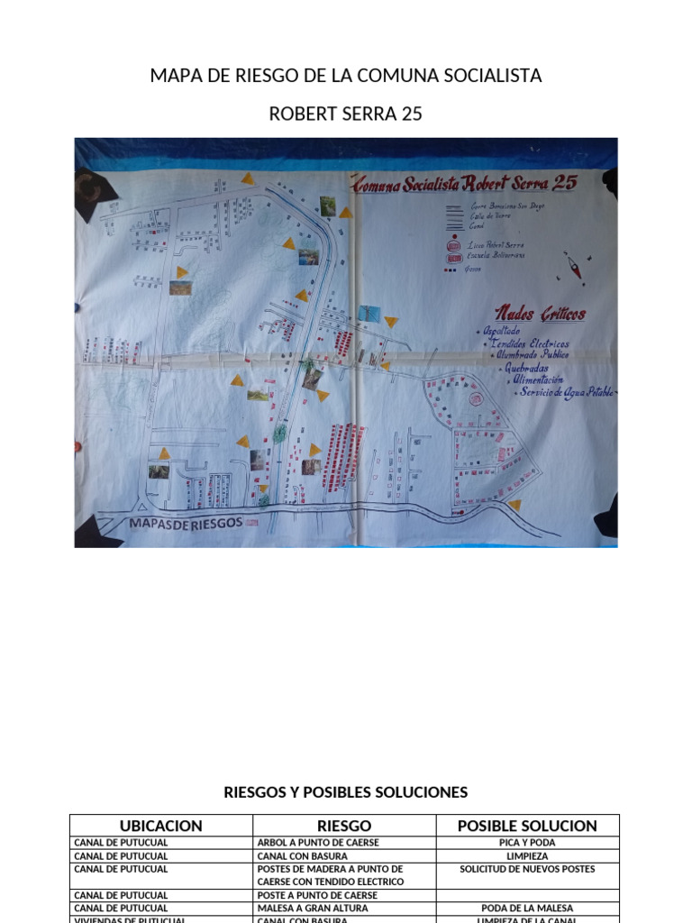 Mapa de Riesgo de La Comuna Socialista | PDF