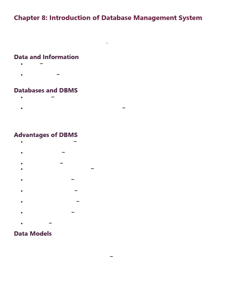 Mind Map - Unit 3 - CH 8 To 10 DBMS | PDF | Relational Database | Databases