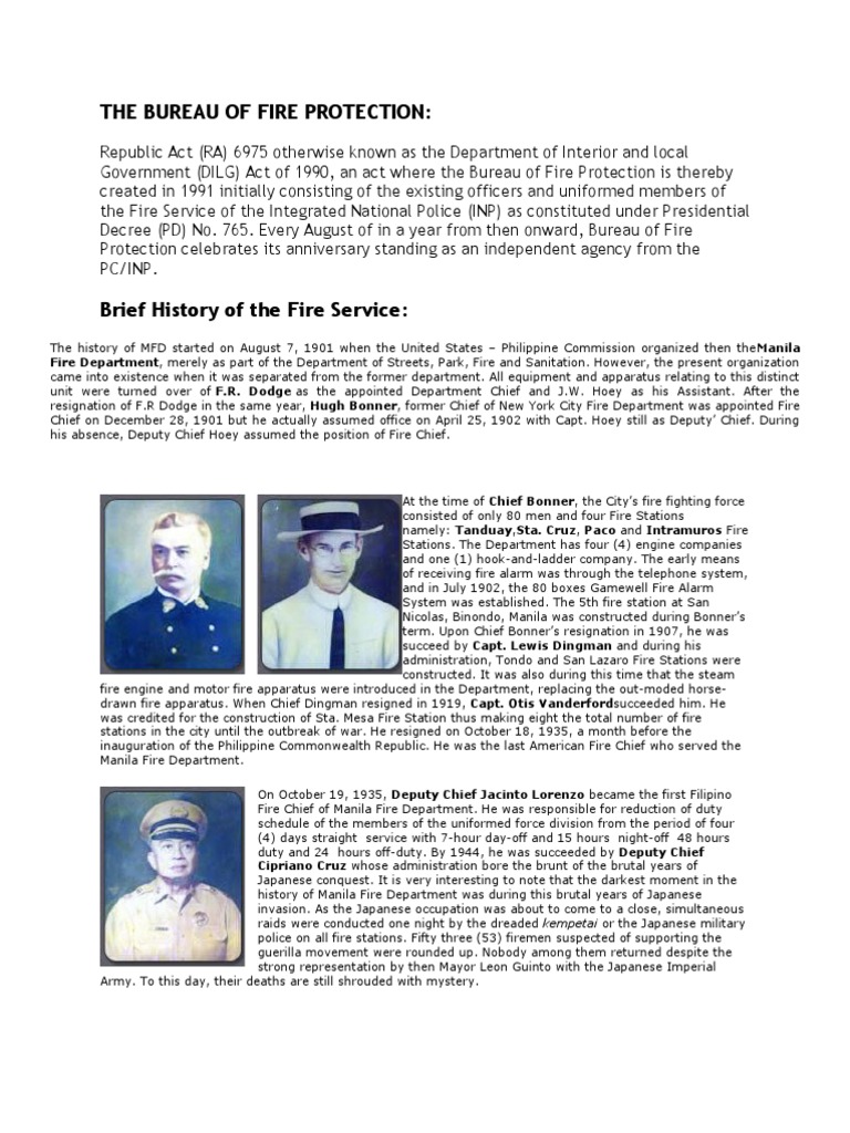 History of The BFP 2012 | PDF | Police | Security