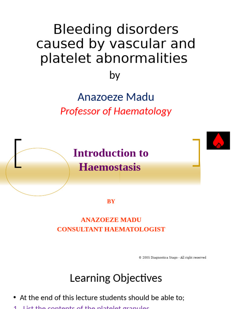 Vascular and Platelet Bleeding Disorders | PDF | Coagulation | Platelet