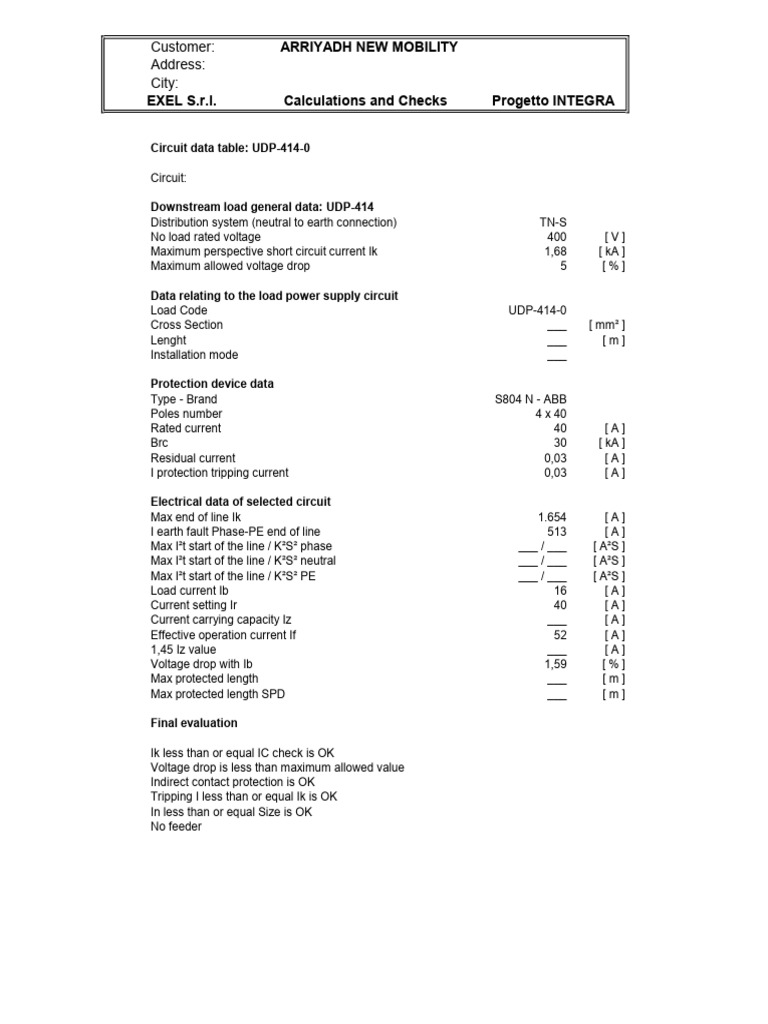 UDP Electrical Circuit Evaluations | PDF | Power Supply | Alternating ...