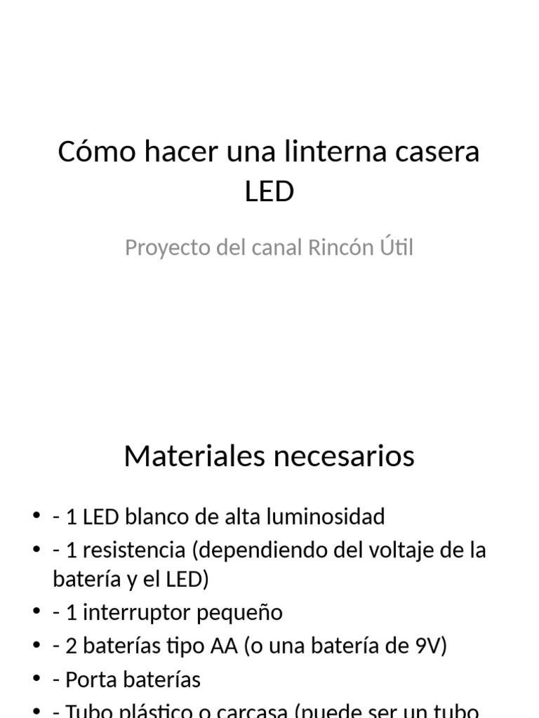 Linterna Casera RinconUtilrzurztixhoirurzrzisu | PDF