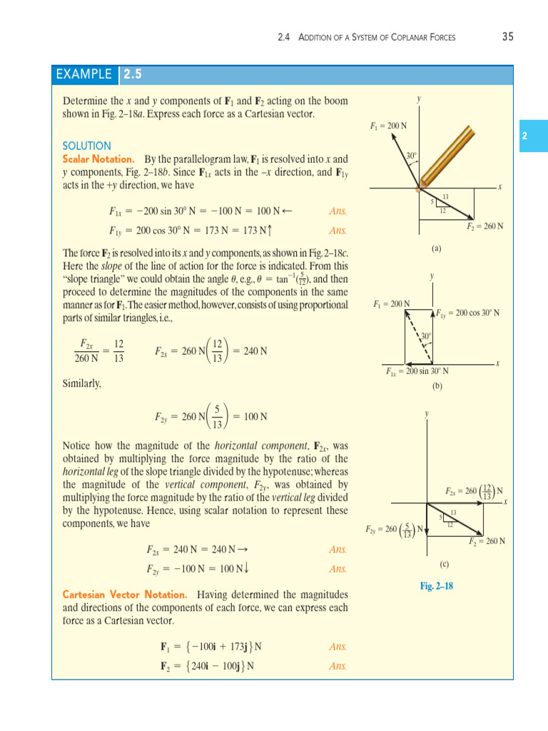 Force Component Analysis Examples | PDF | Euclidean Vector | Force