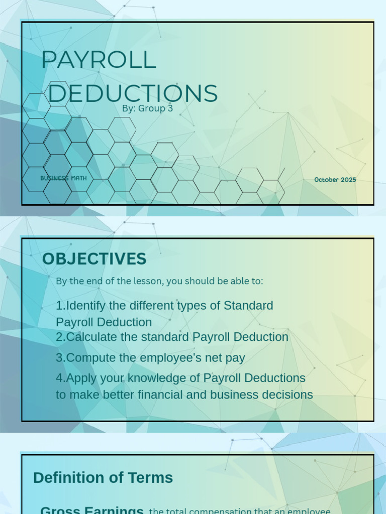 Payroll Deductions Explained | PDF | Payroll | Business